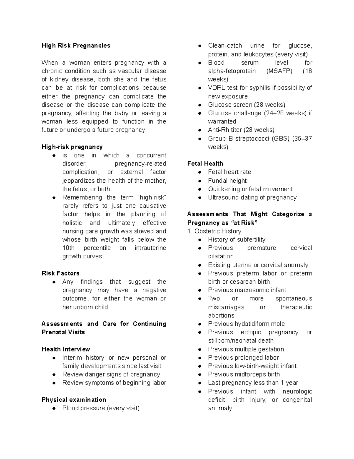 High Risk Pregnancies - LECTURE AND NOTES, HOPE YOU ALL LIKE MY ...