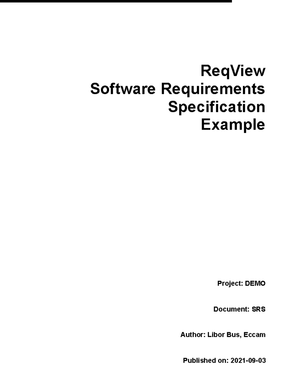 Req View-Example Software Requirements Specification SRS Document ...