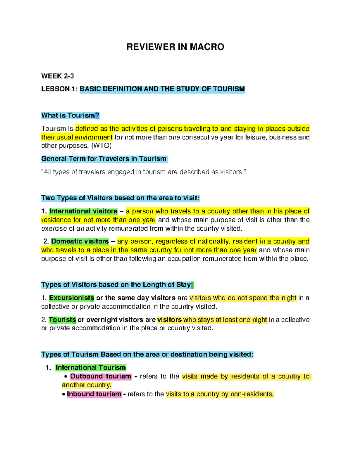 Reviewer-IN- Macro - a reviewer - REVIEWER IN MACRO WEEK 2- LESSON 1 ...
