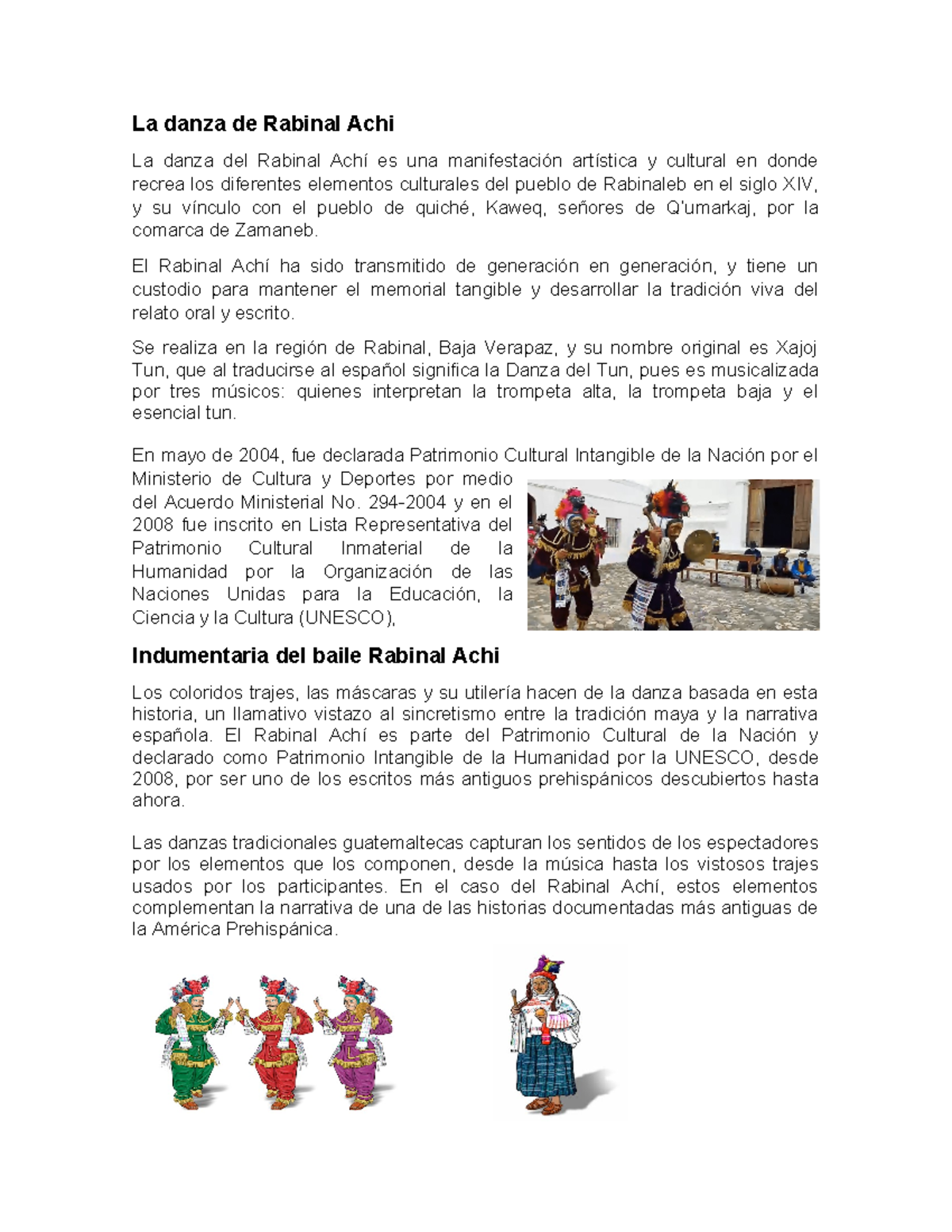 La danza de Rabinal Achi - El Rabinal Achí ha sido transmitido de ...