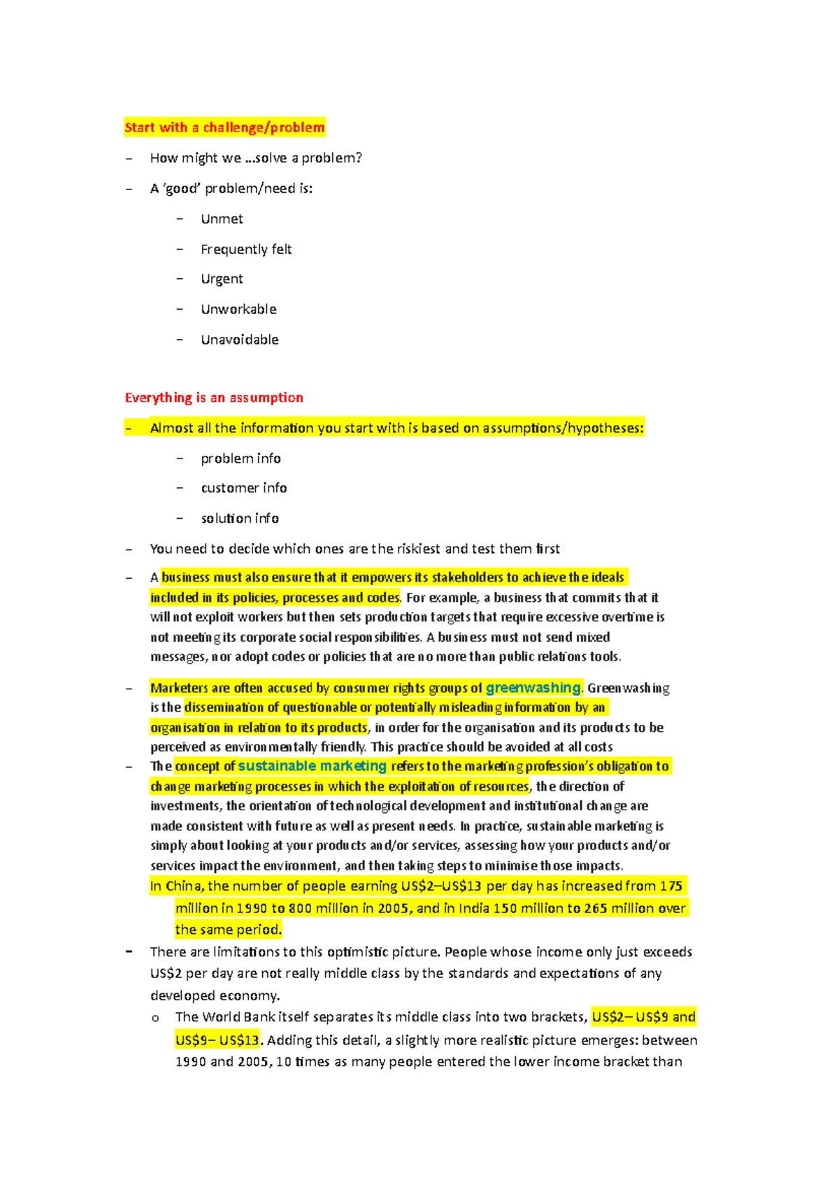 8 - Lecture notes 8 - Start with a challenge/problem How might we .. a ...