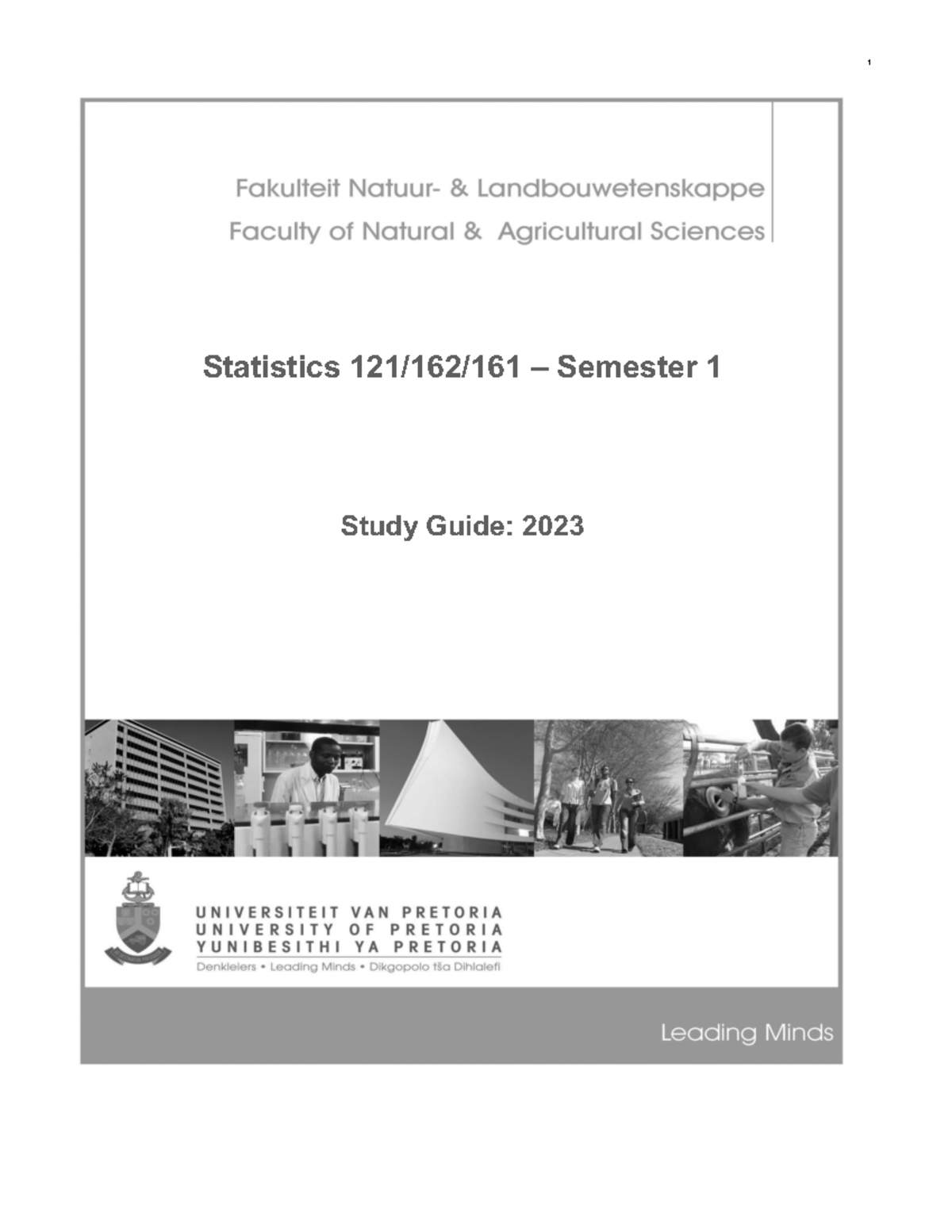 STK121 annesxture - Statistics 121/162/161 – Semester Study Guide: STK 121/162/161 STUDY GUIDE ...