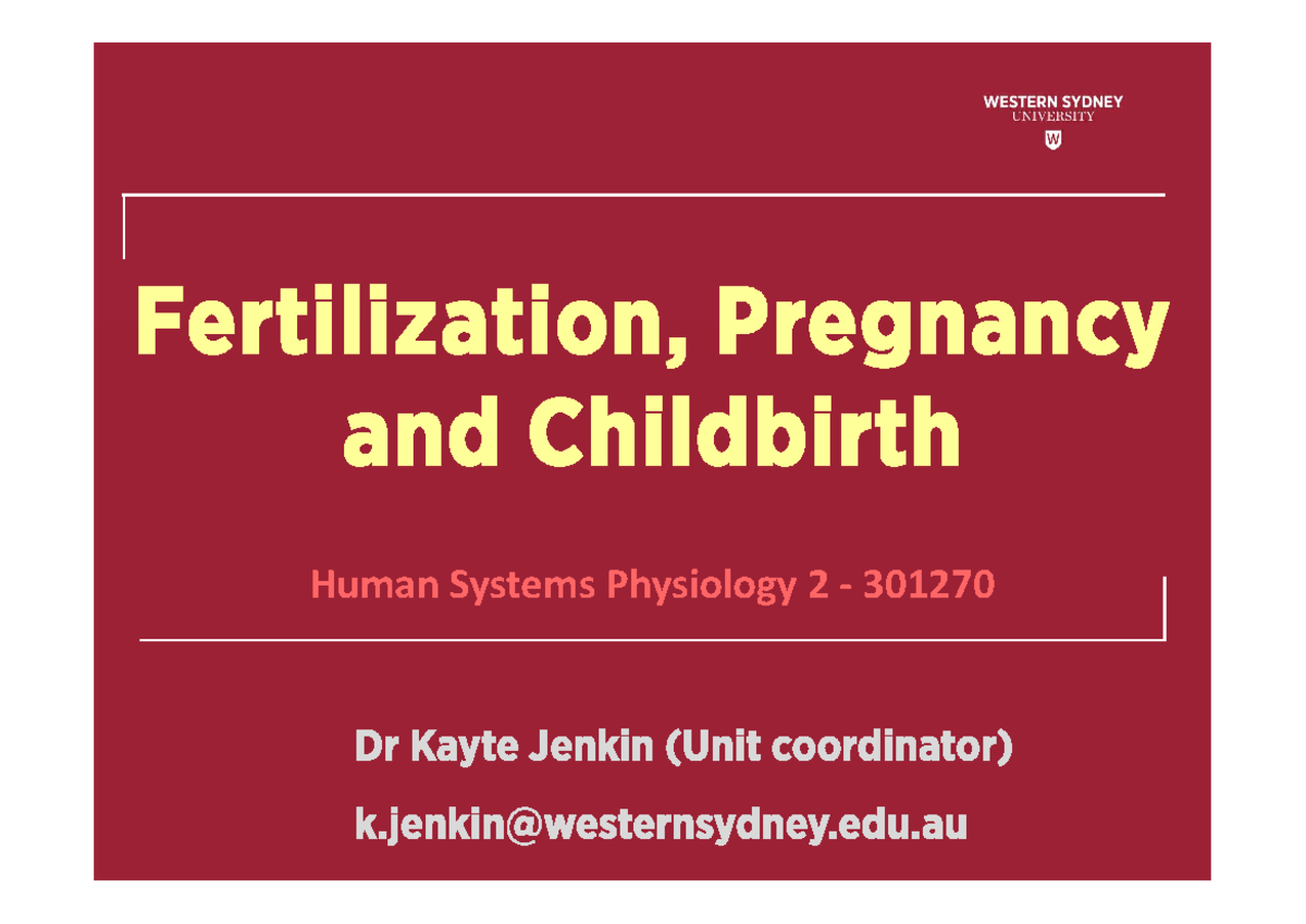 12 Fertilization, Pregnancy, Childbirth and Contraception full page ...