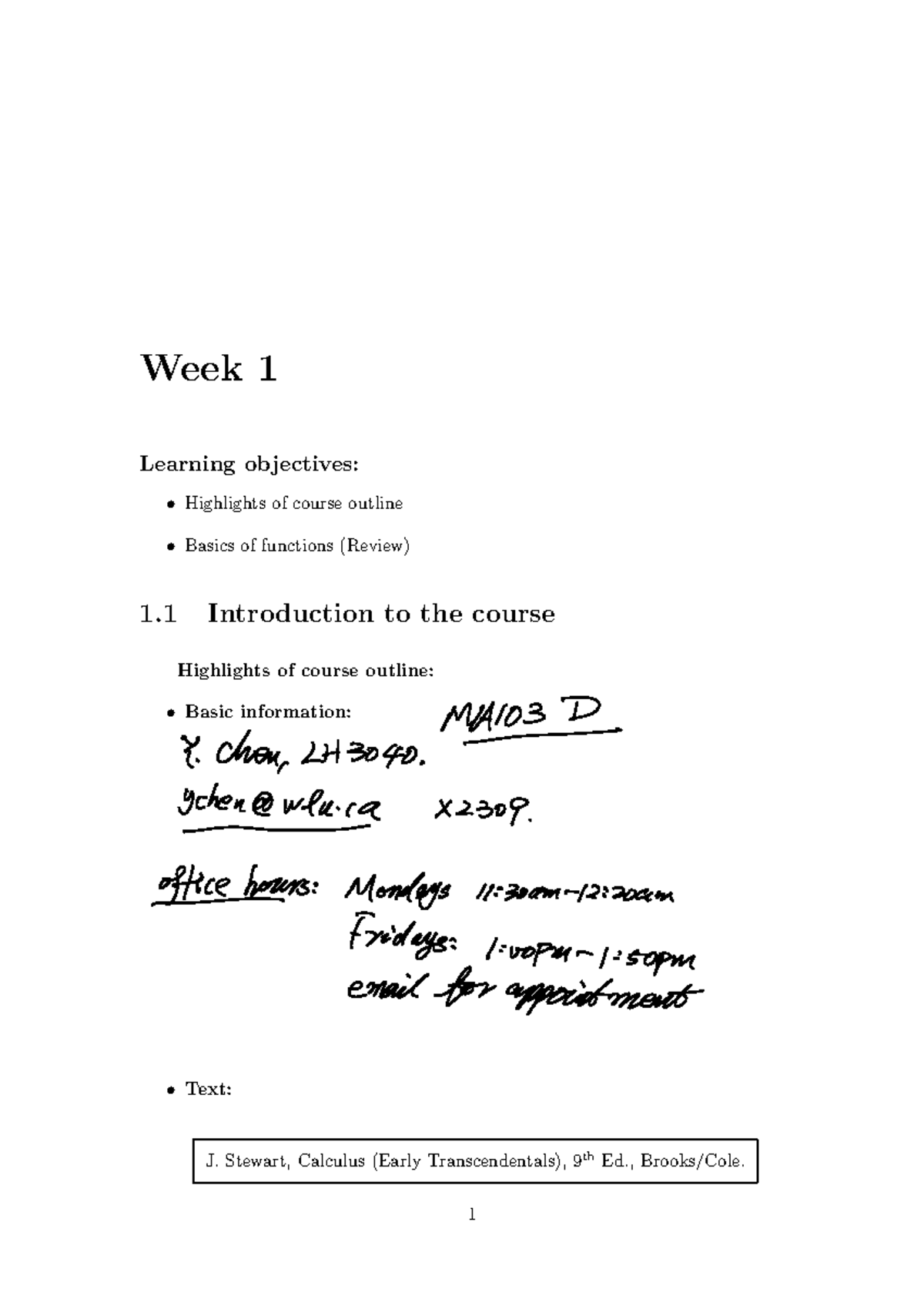 20230109 - 1 notes - Week 1 Learning objectives: Highlights of course ...