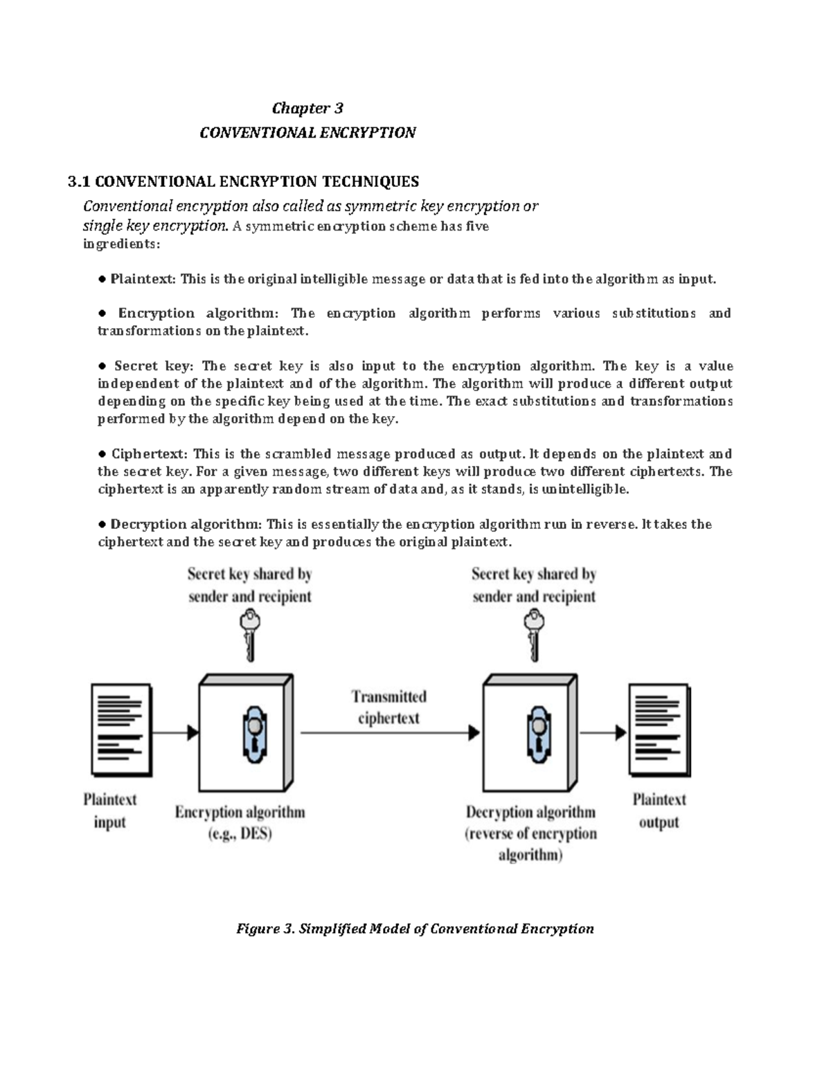 Chapter 3 - Chapter 3 CONVENTIONAL ENCRYPTION 3 CONVENTIONAL ENCRYPTION TECHNIQUES Conventional ...