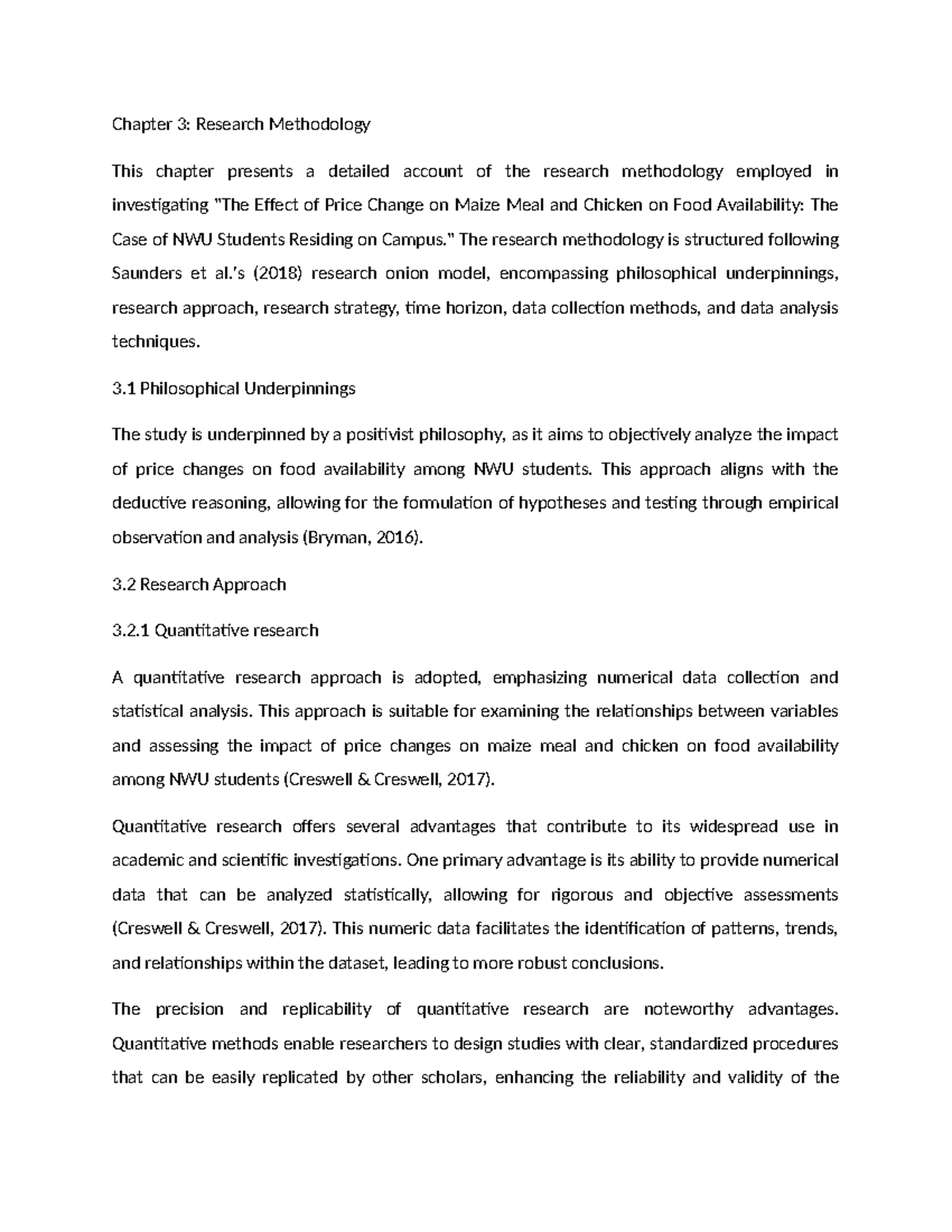 Chapter 3 Phenyo - Chapter 3: Research Methodology This chapter ...