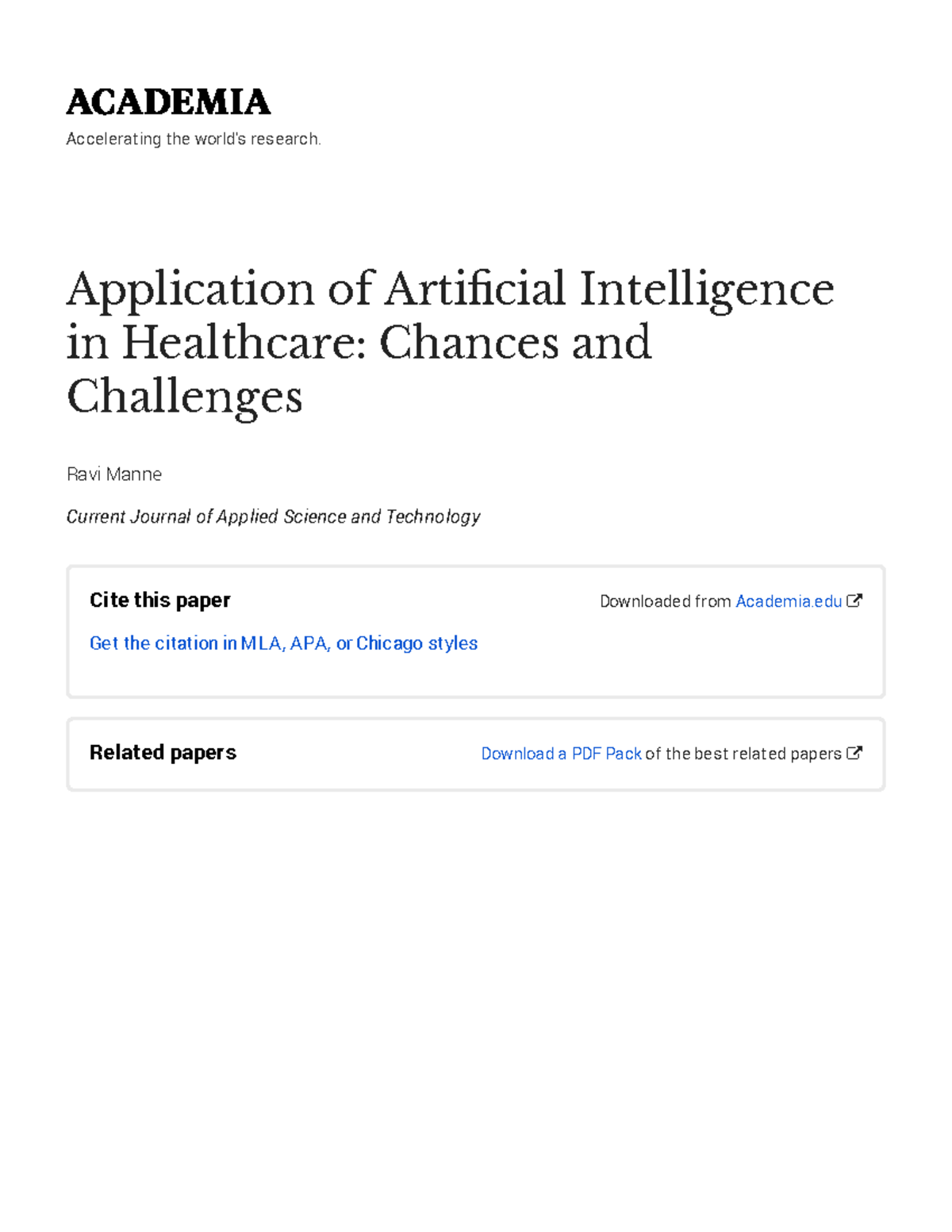AI-with-cover-page-v2 - Accelerating the world's research. Application ...
