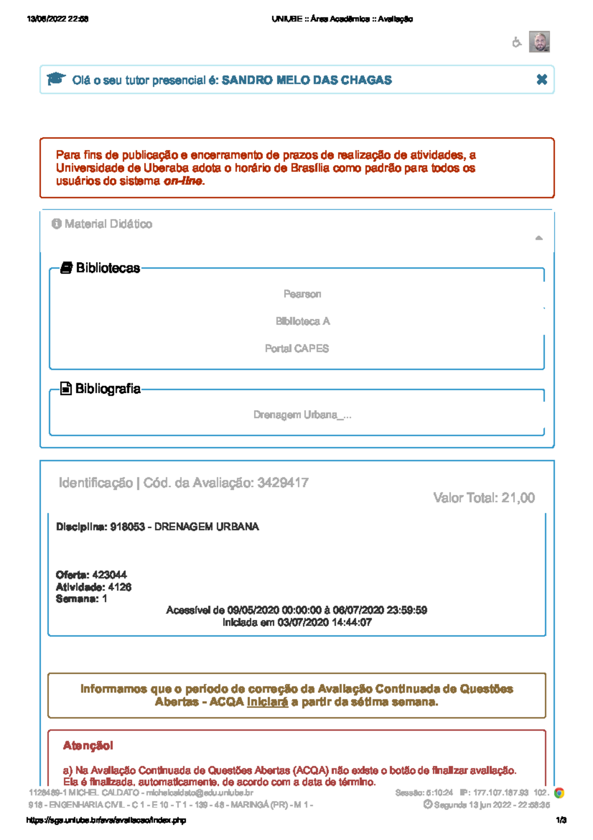 ACQA - Drenagem Urbana - - Studocu