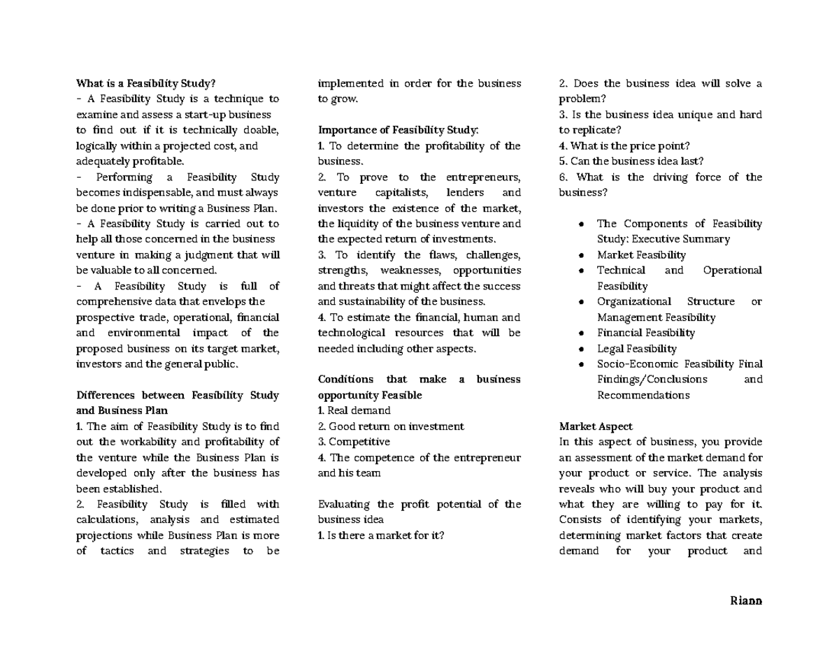 Feasib - xca - What is a Feasibility Study? A Feasibility Study is a ...