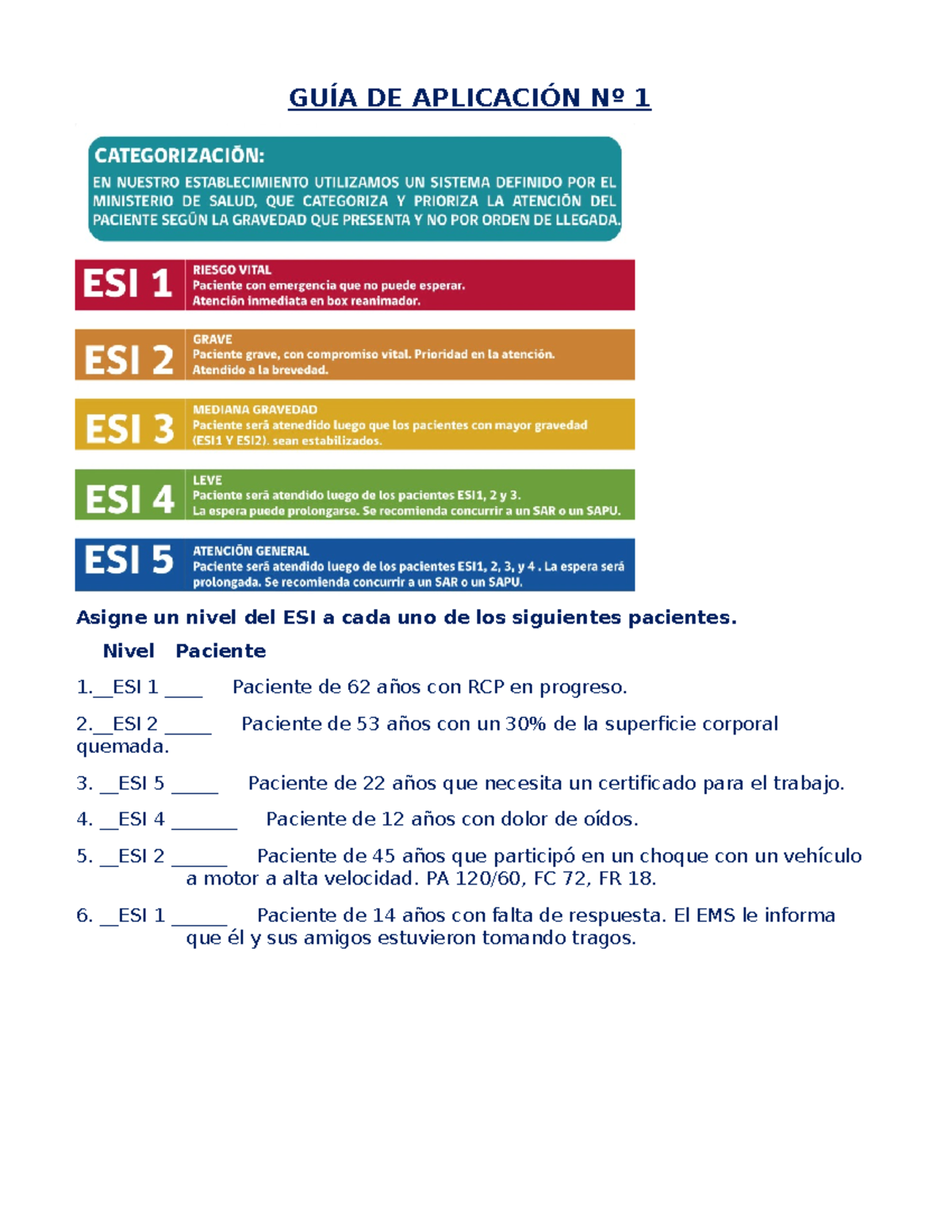 Actividad Semana 2-Guía de aplicación ESI - GUÍA DE APLICACIÓN Nº 1 ...