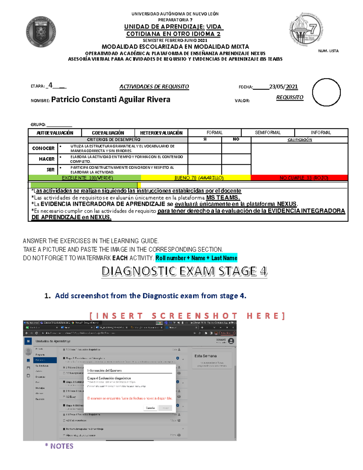 1 PCAR· AR Etapa 4 VCOI2 - Actividades de requisito - UNIVERSIDAD ...