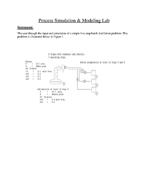 UP Open Ended Lab - DEPARTMENT OF CHEMICAL ENGINEERING COURSE: UNIT ...