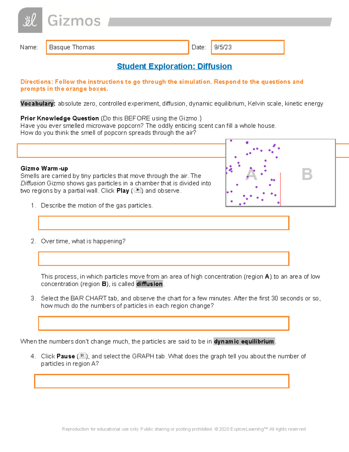 Basque Thomas - Diffusion SE - Name: Basque Thomas Date: 9/5/ Student ...
