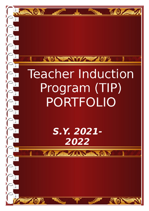 TIP Course-2 - TIP MODULES - Teacher Induction Program (TIP) PORTFOLIO ...