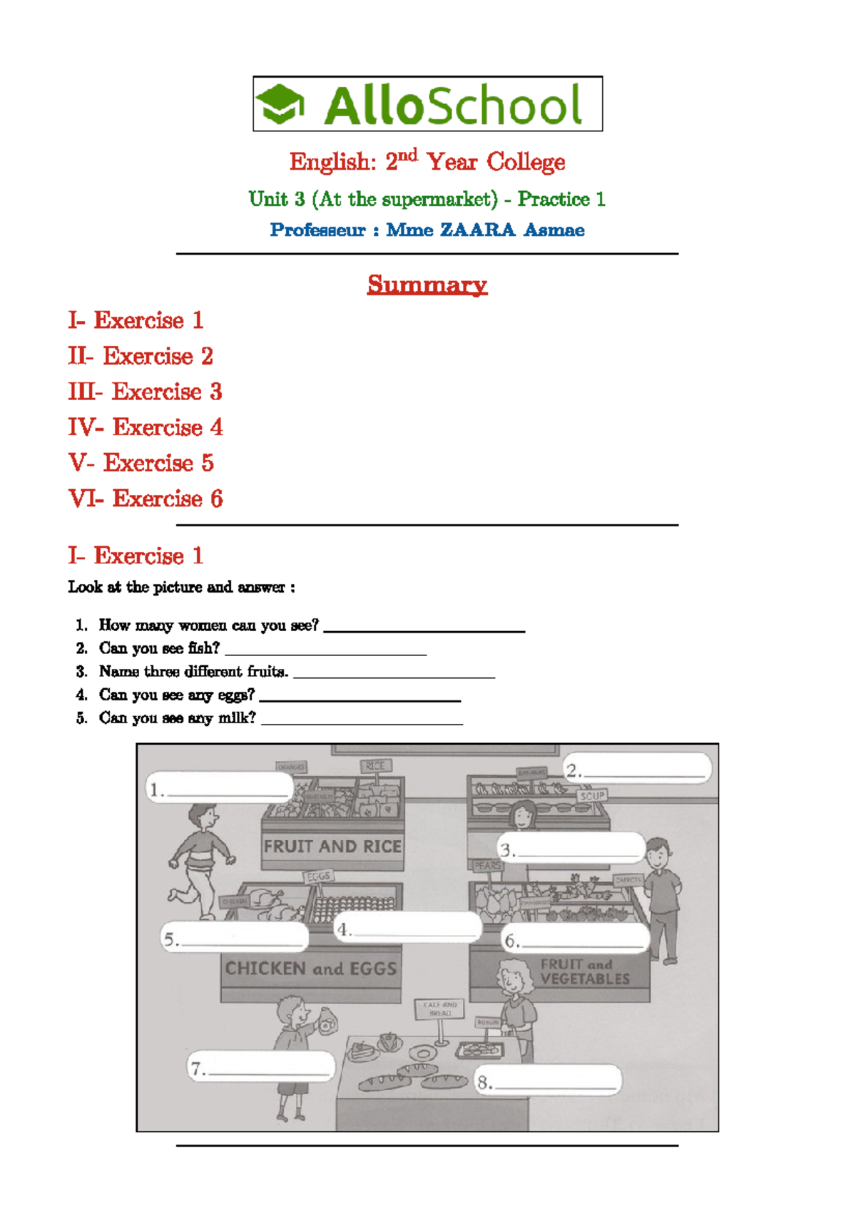 Unit-3-at-the-supermarket-practice-1-2 - Departamentos de idiomas - Studocu