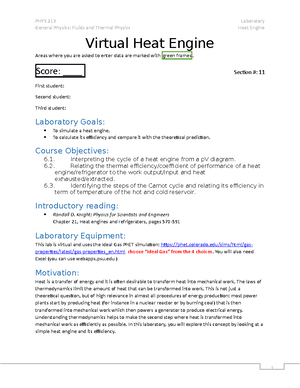 LAB 5 Physics 213 Filled - General Physics: Fluids and Thermal Physics ...