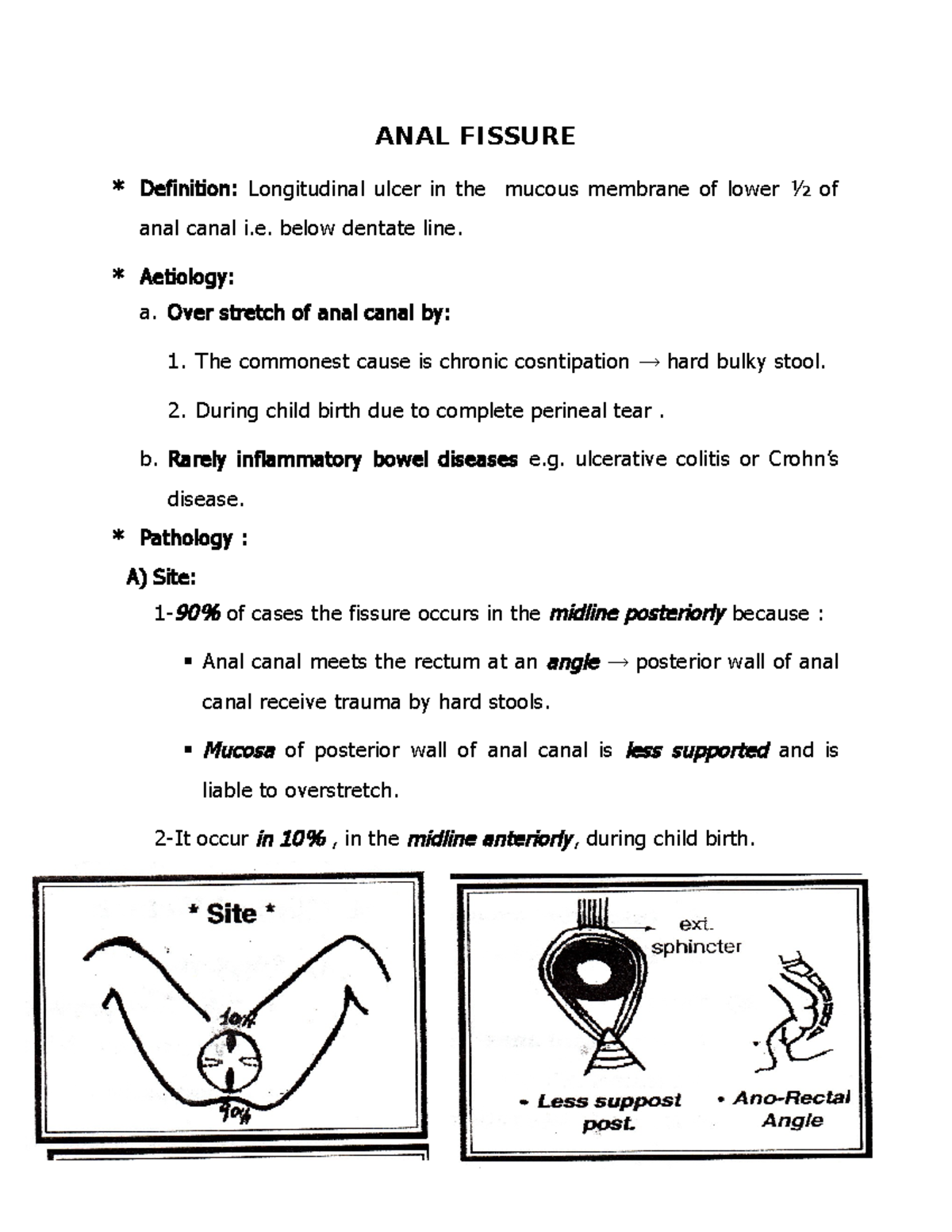 ANAL Fissure - ANAL FISSURE Definition: Longitudinal ulcer in the ...