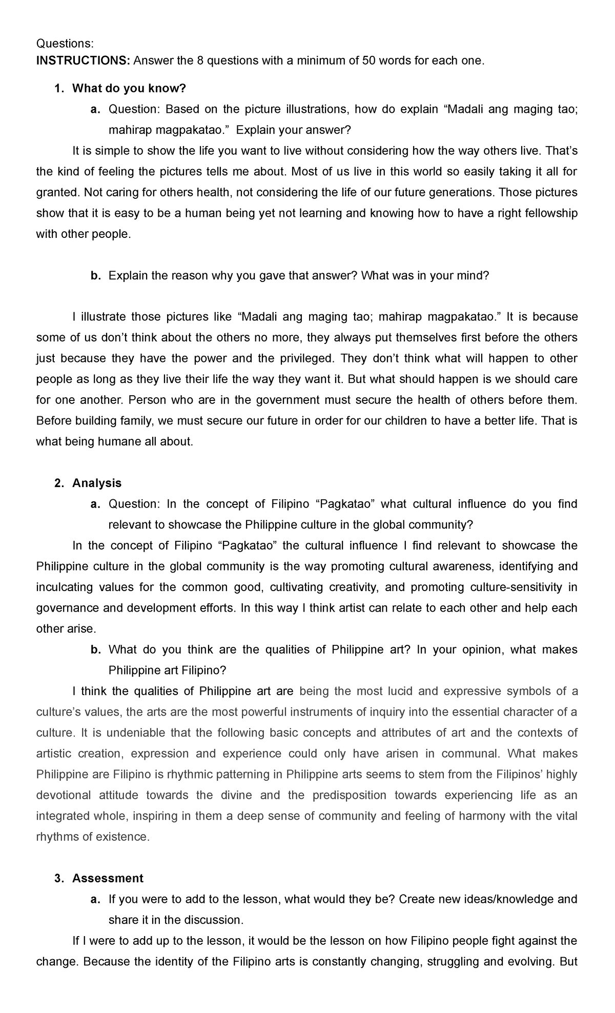 Question 1 - BSBA-Business Economics - Questions: INSTRUCTIONS: Answer ...