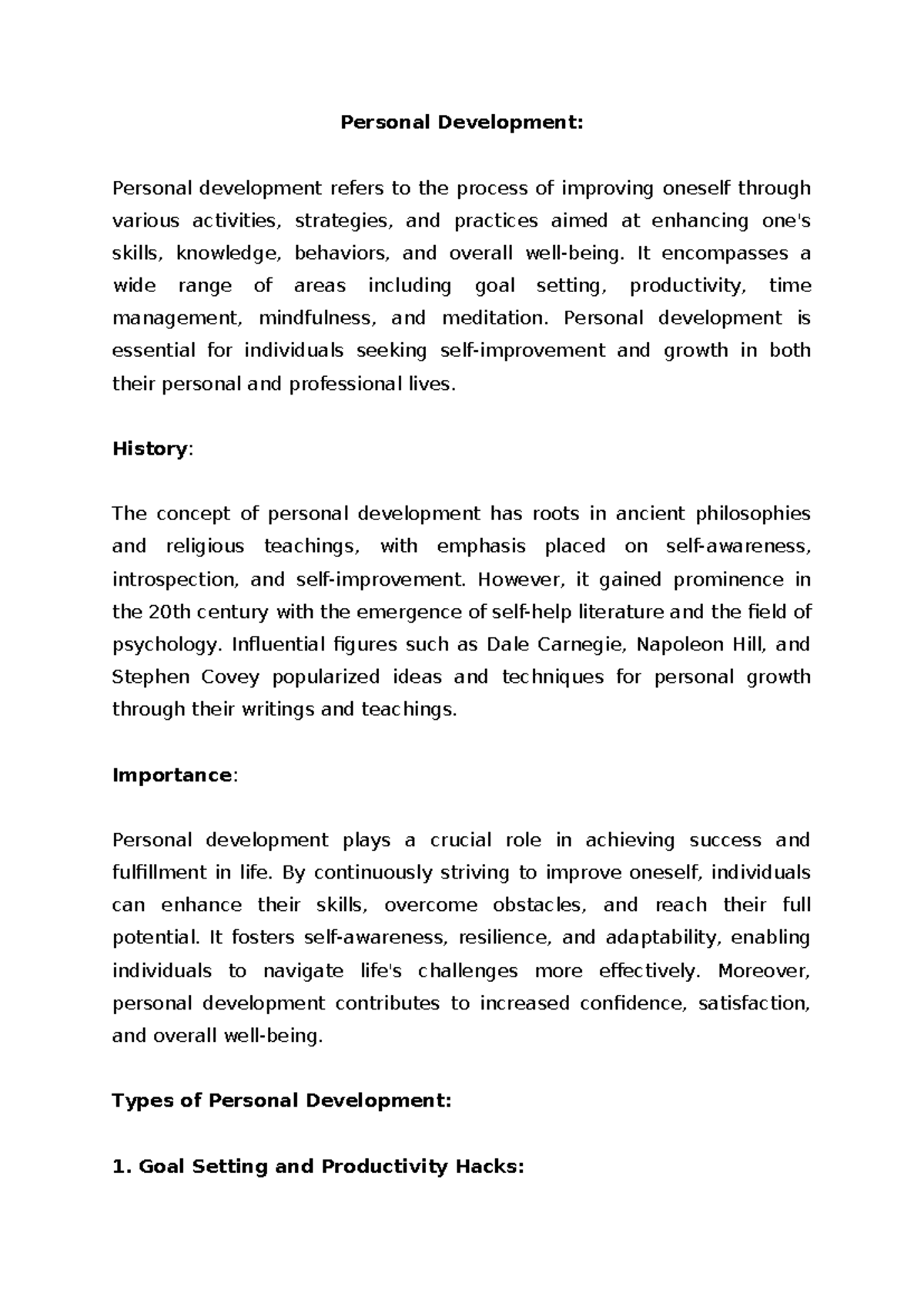 Personal Development - Personal Development: Personal development ...