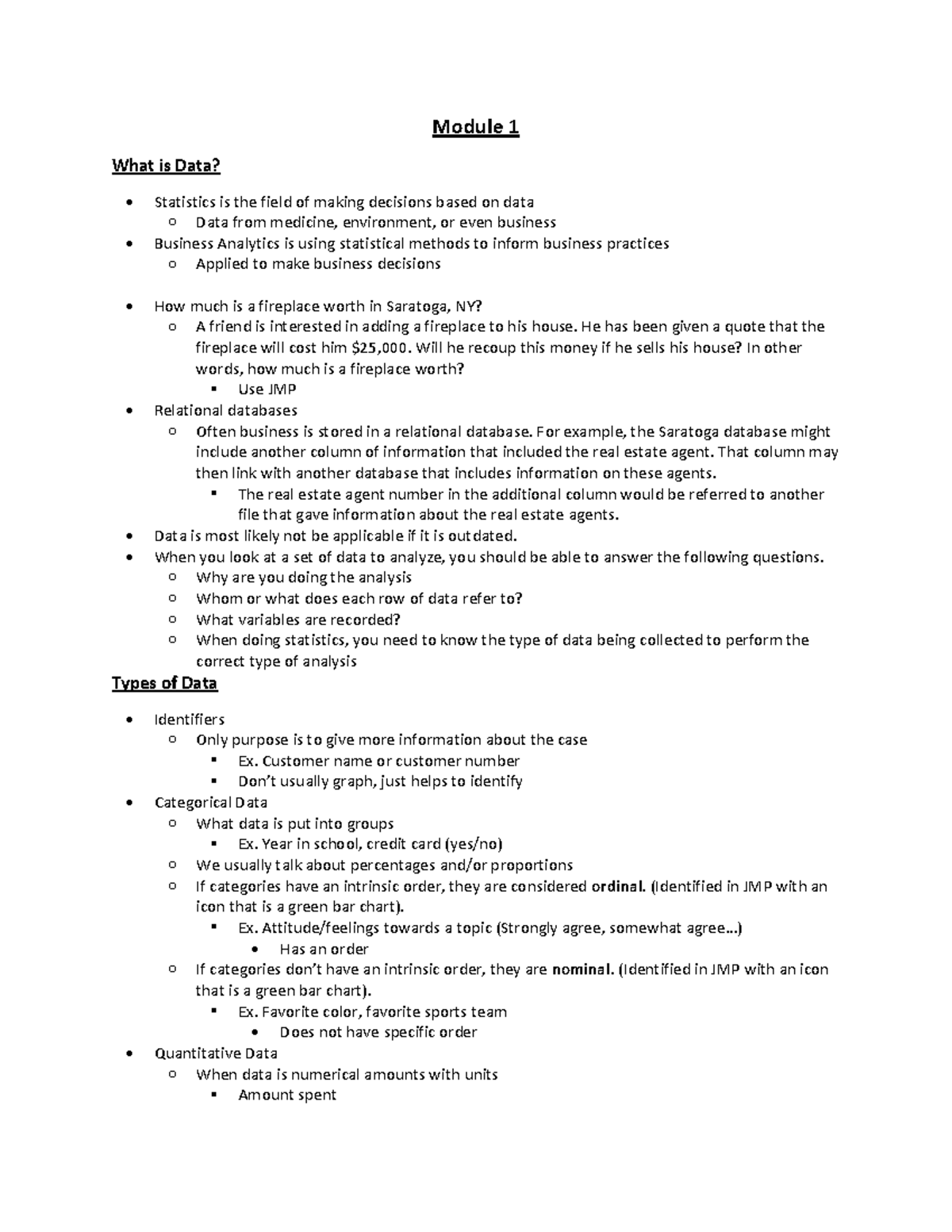 Qmb3250 Module 1 Lecture Notes 1 Warning Tt Undefined Function 32 Warning Tt Undefined