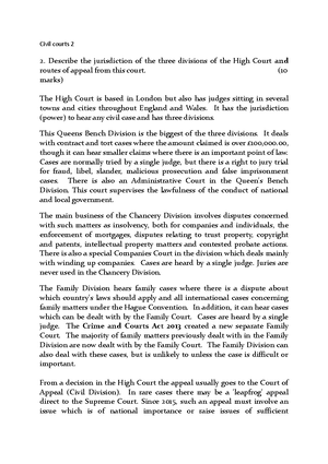 Civil courts - Describe the way in which civil cases are allocated to ...