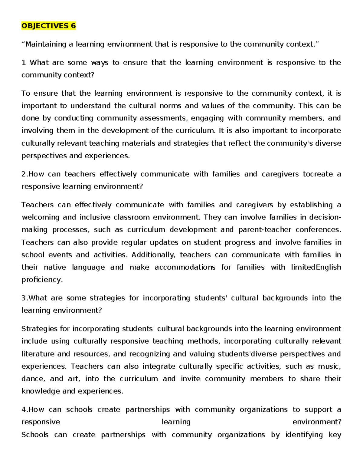 Additional TRF Guide - ranking for teachers - OBJECTIVES 6 “Maintaining ...