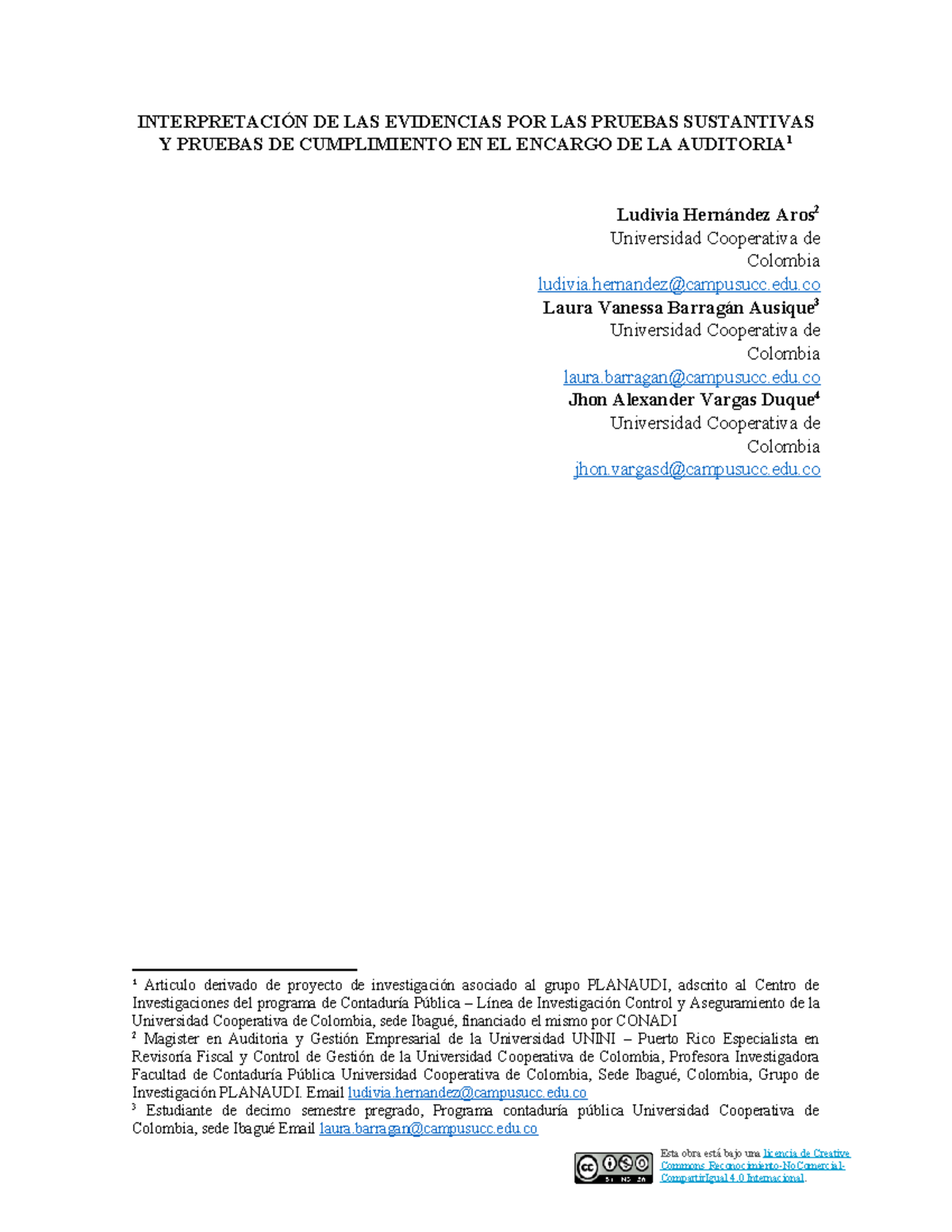2017 interpretacion evidencias pruebas sustantivas - Esta obra está ...