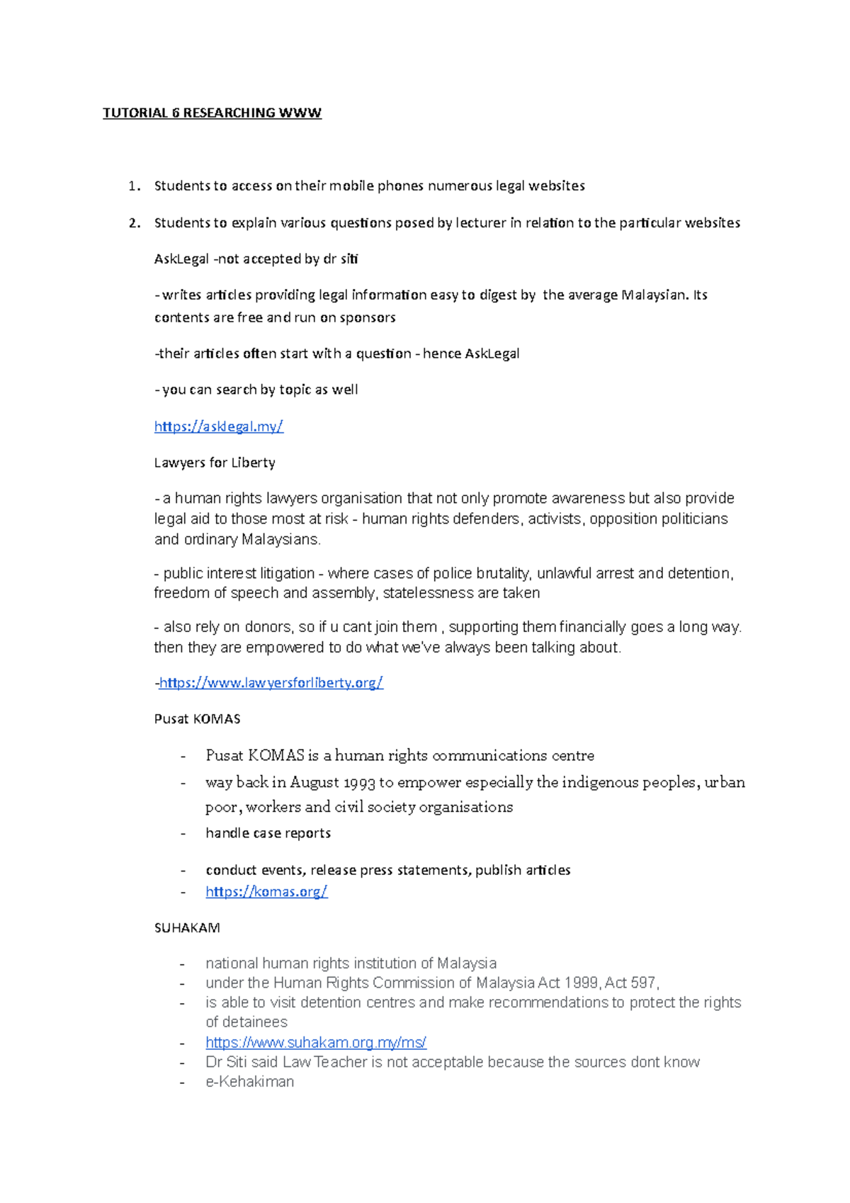 Tutorial 6- Researching Sample Work Reference - TUTORIAL 6 RESEARCHING ...