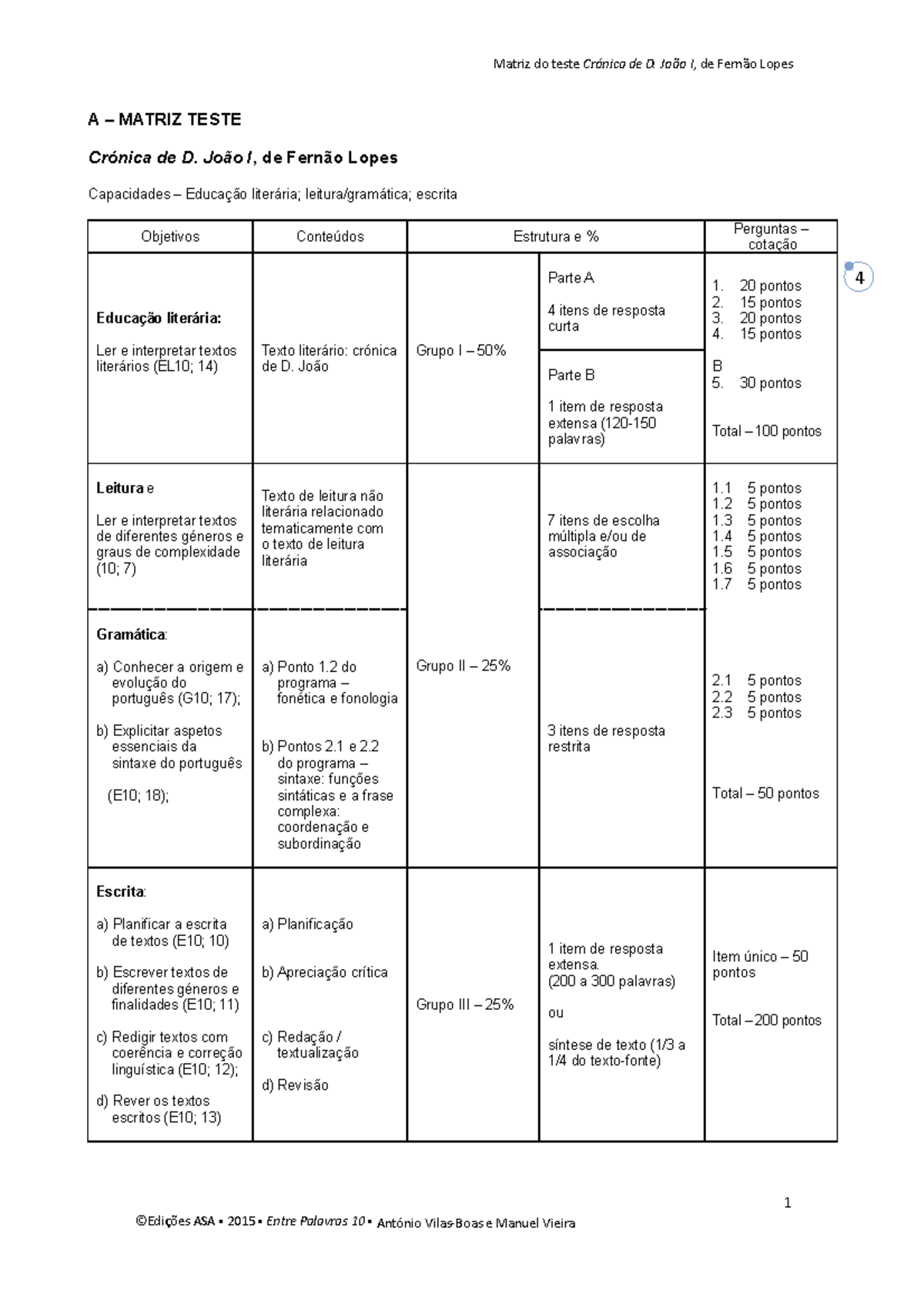 295153360 Criterios Gerais Especificos Correcao Teste 01 F Lopes - 4 A ...