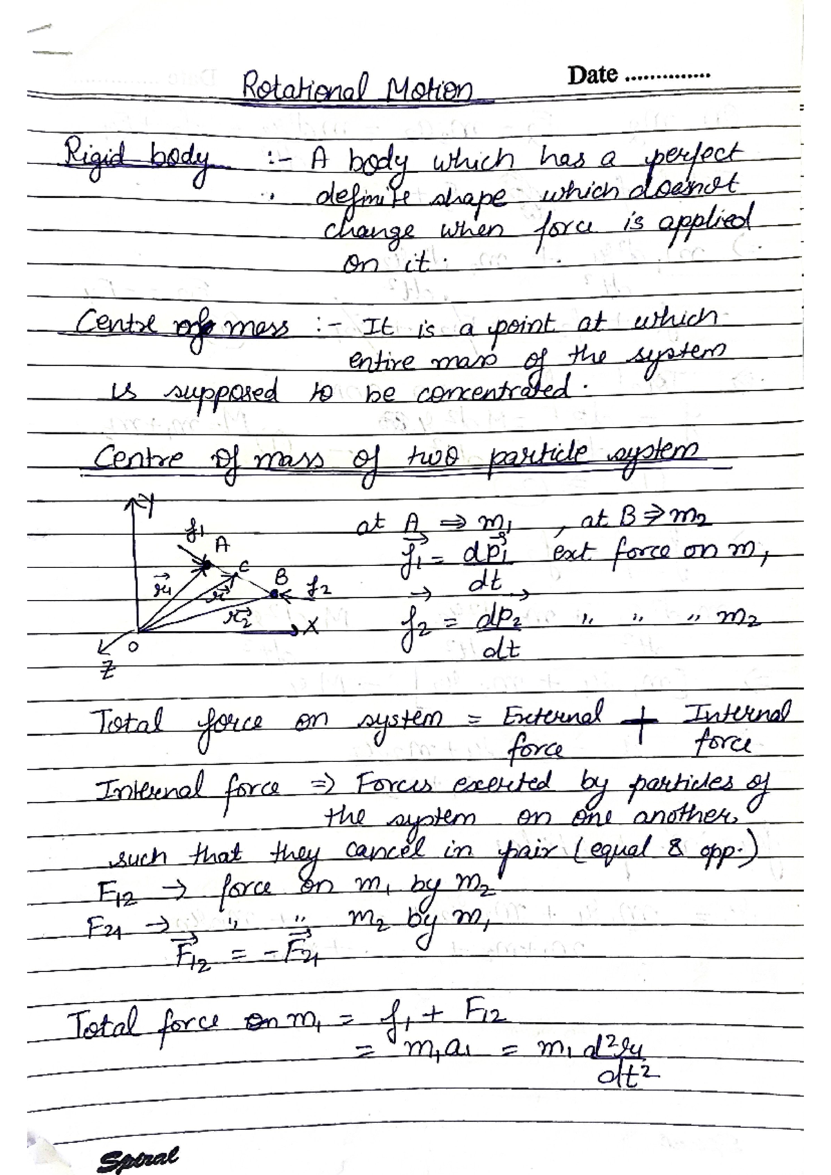 Rotational motion - Short notes for preparation - Rotational Motion ...