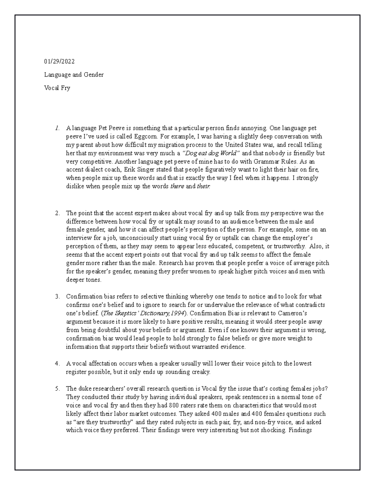 Language and Gender Vocal Fry - 01/29/ Language and Gender Vocal Fry 1 ...