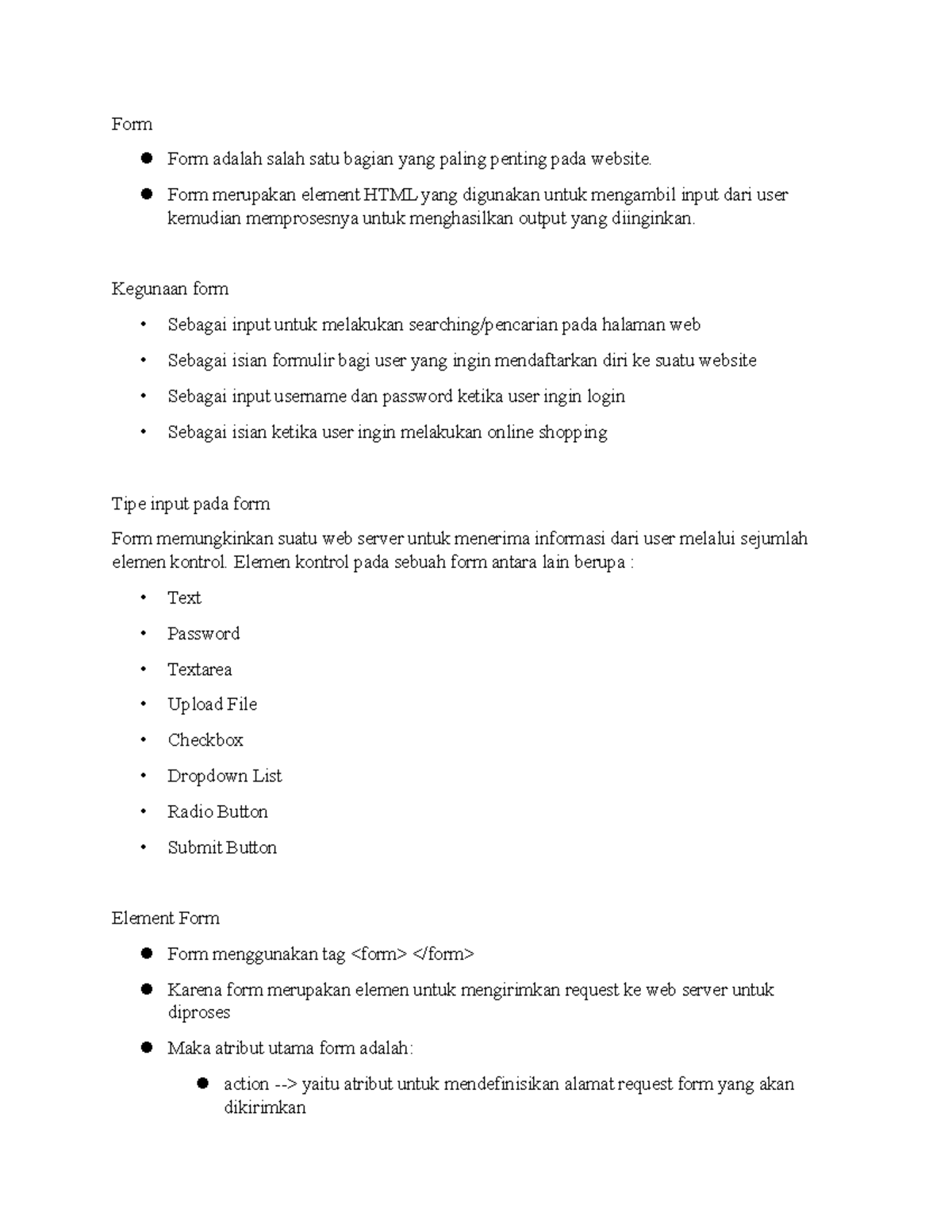 Form - Form - Form Form adalah salah satu bagian yang paling penting ...