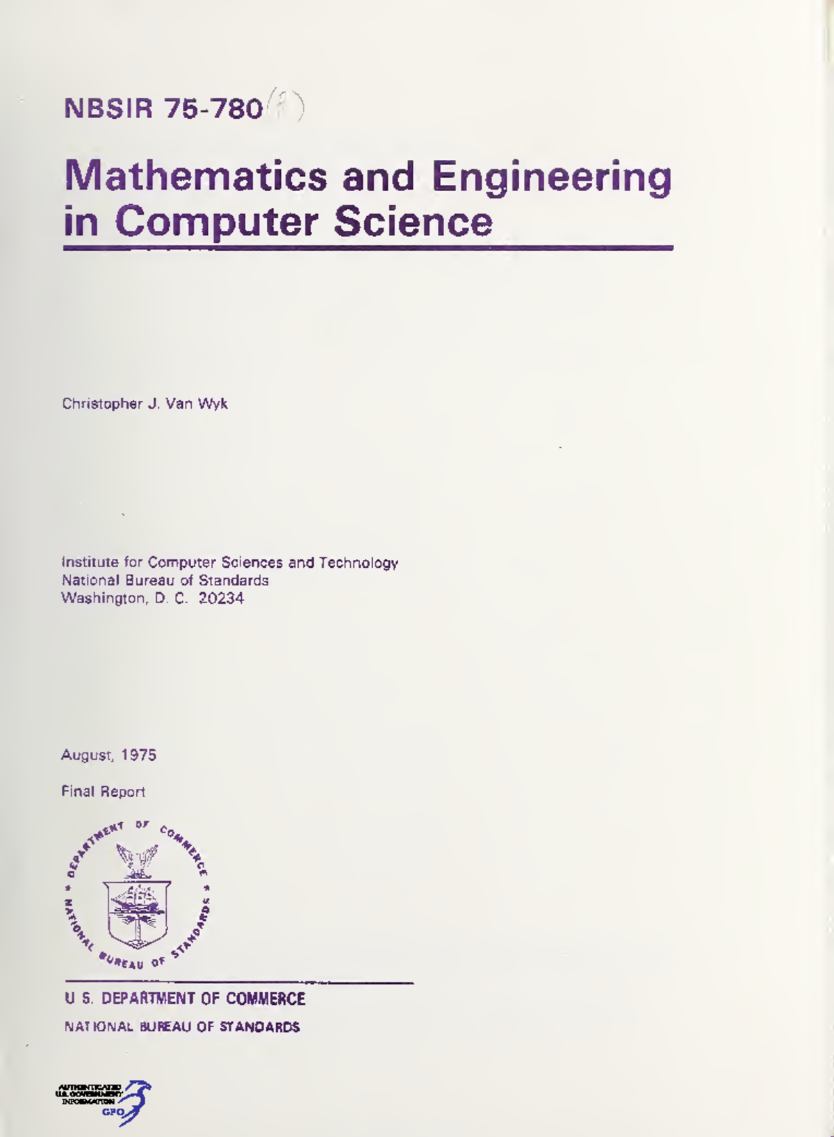 Govpub-C13-3fa03b5da58fa1f9872190856 cdccef 3 - NBSIR 75- Mathematics ...