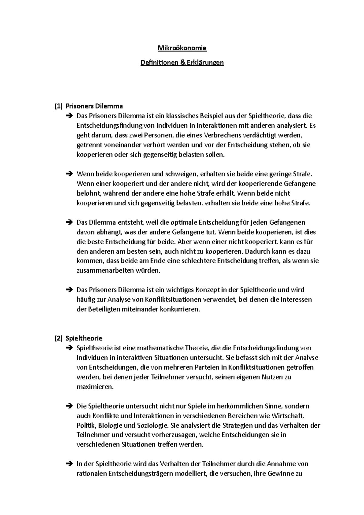 Mikroökonomie Definitionen und Erklärungen - Mikroökonomie Definitionen ...