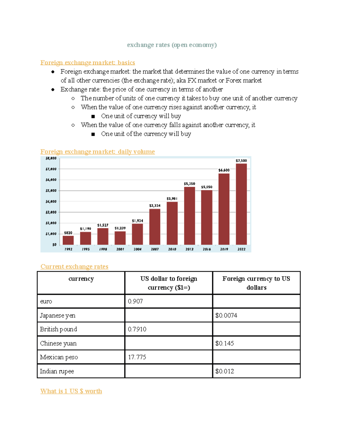 Exchange Rates-Open Economy Notes - exchange rates (open economy ...