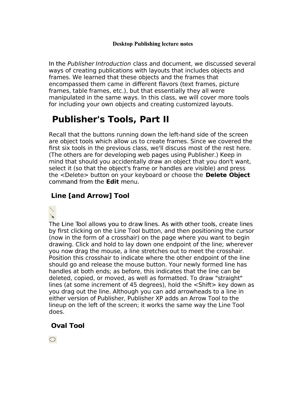 Desktop publishing lecture notes - Desktop Publishing lecture ...