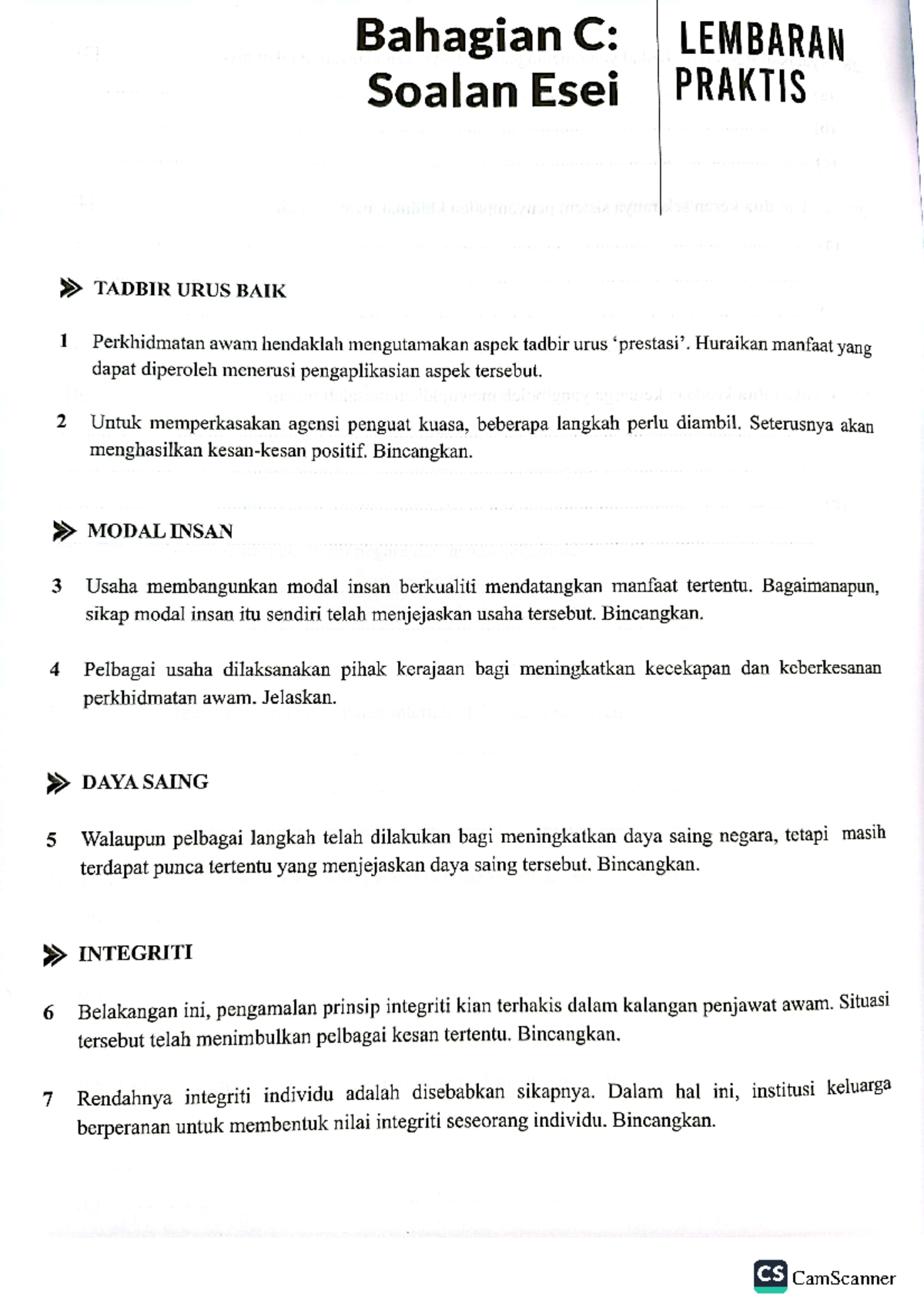 contoh soalan utk study - Bahasa melayu pengurusan - Studocu