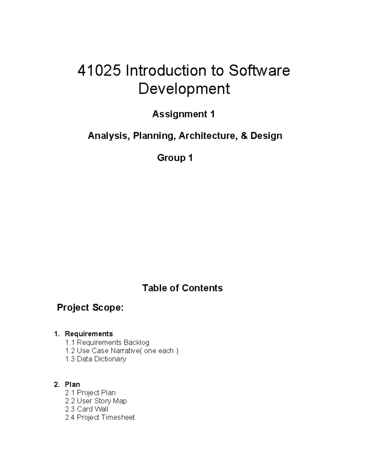 41025 Introduction to Software Development - 41025 Introduction to Software Development ...