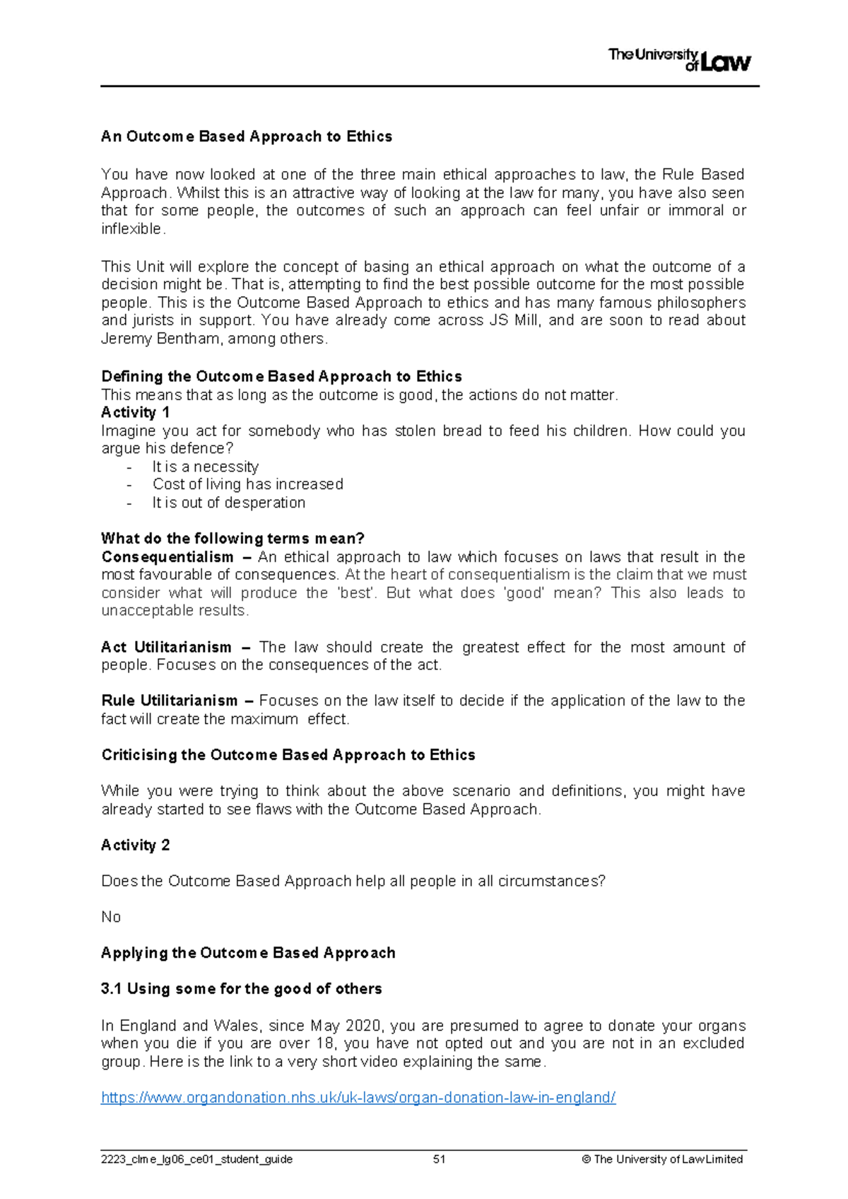 Common Law - Unit 6 - The Outcome Bassed approach - An Outcome Based ...