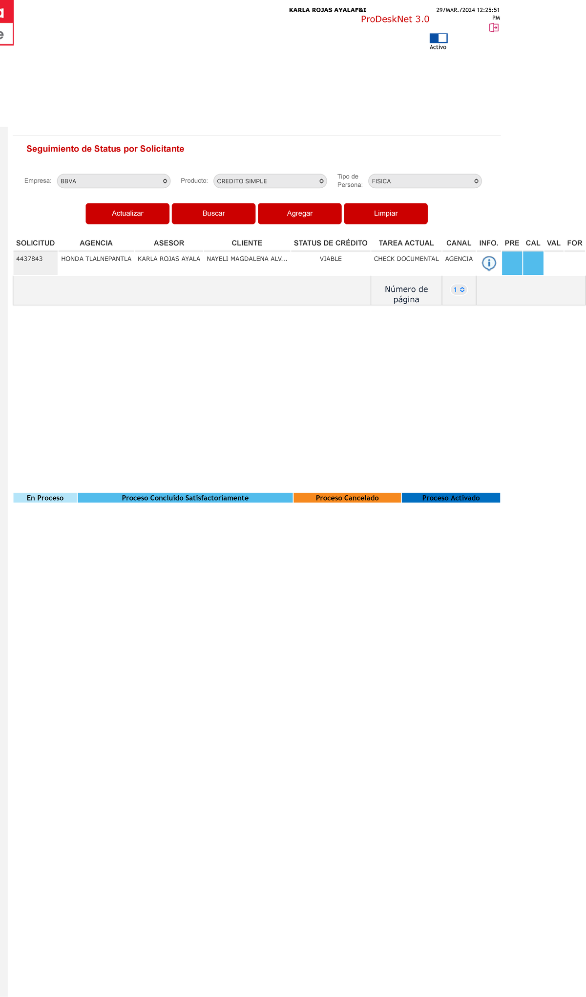 Pro Cotiza 2 - Examen - KARLA ROJAS AYALAF&I ProDeskNet 3. 29/MAR./2024 12:25: PM Activo - Studocu