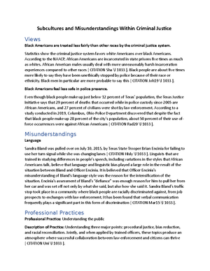 CJ 120 Module one journal - Alana Swartz 1 - 3 Module One Journal 9/2 ...