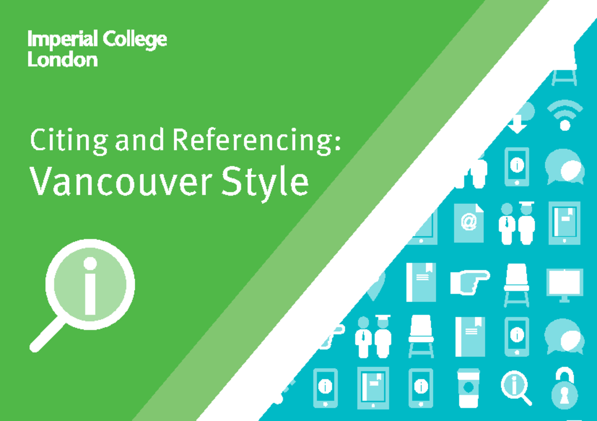 Vancouver Referencing - Citing and Referencing: Vancouver Style ...