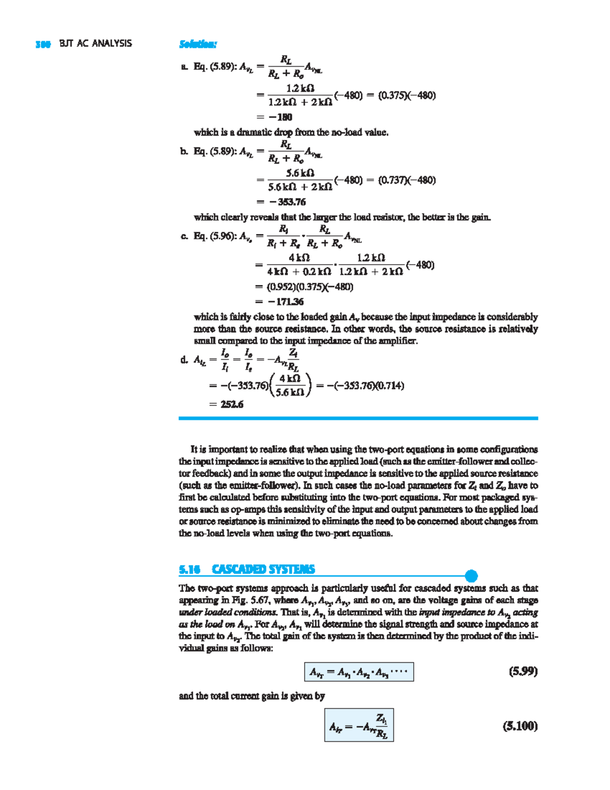 Cascaded Systems - Electronic Circuit: devices and analysis - Studocu