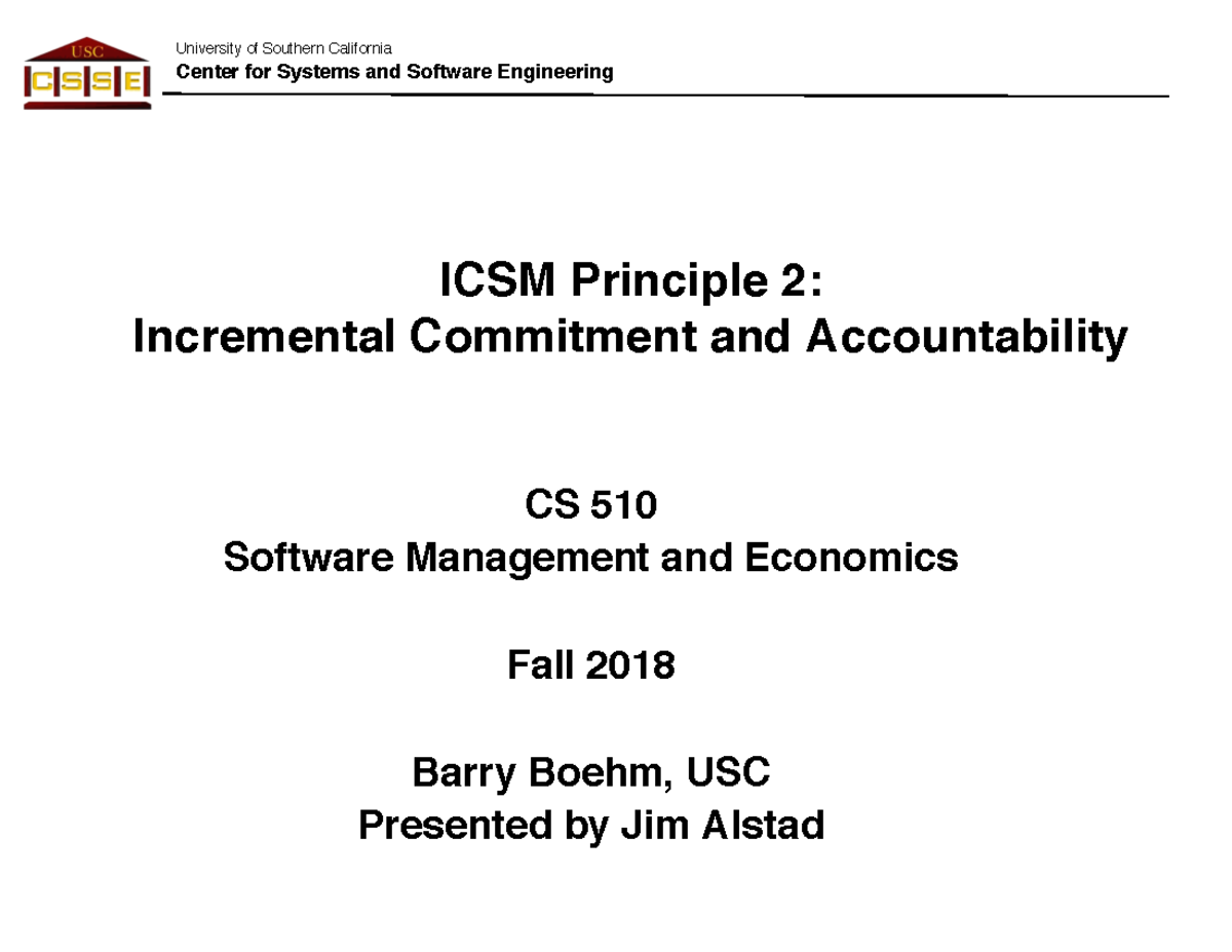 CS510 EC-1 ICSM Principle 2 2018 - University of Southern California ...