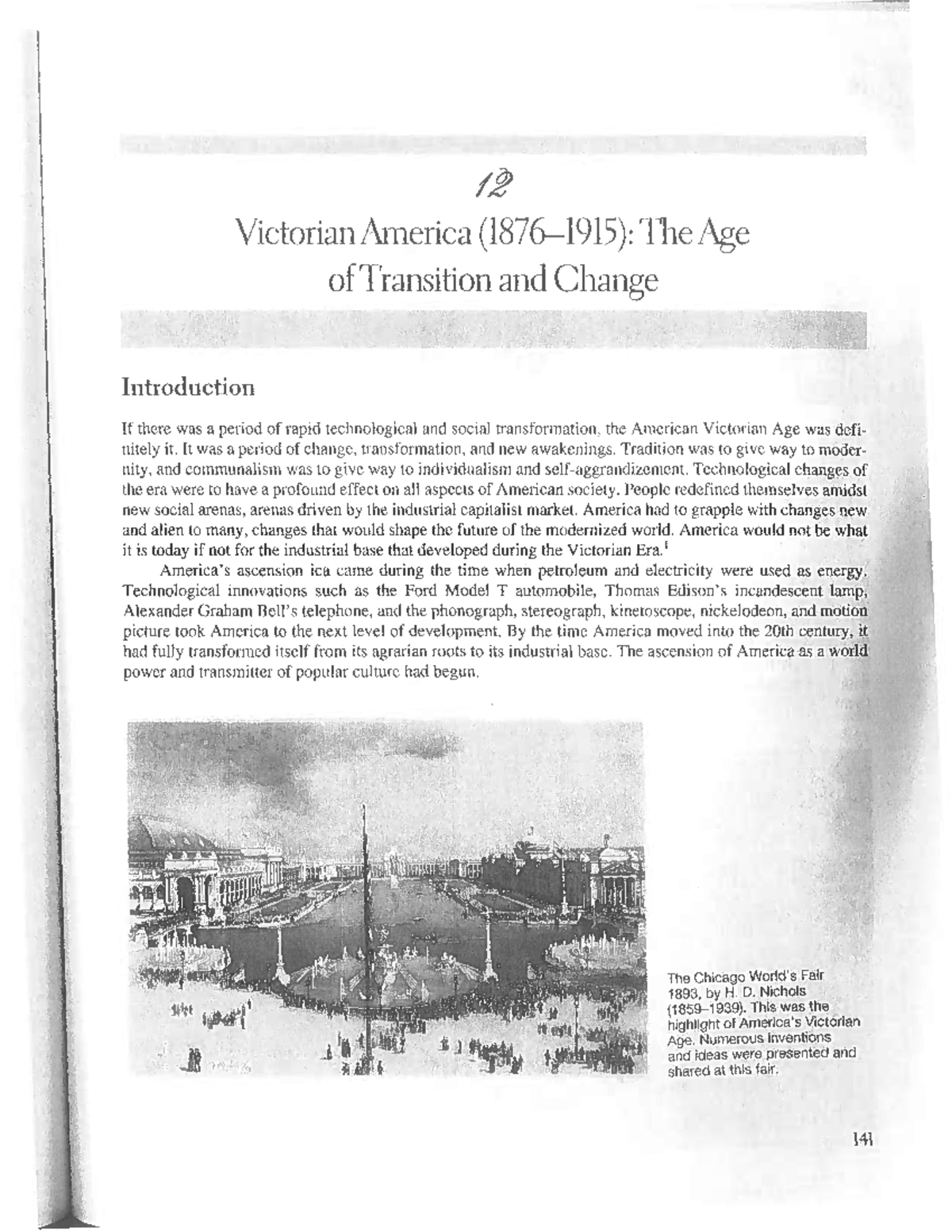 Chapter 12 - Victorian America (1876 - 1915) - The Age of Transition ...