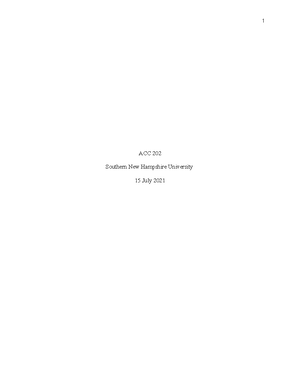 ACC 201 4-1 Assignment - ACC201 - SNHU - Studocu