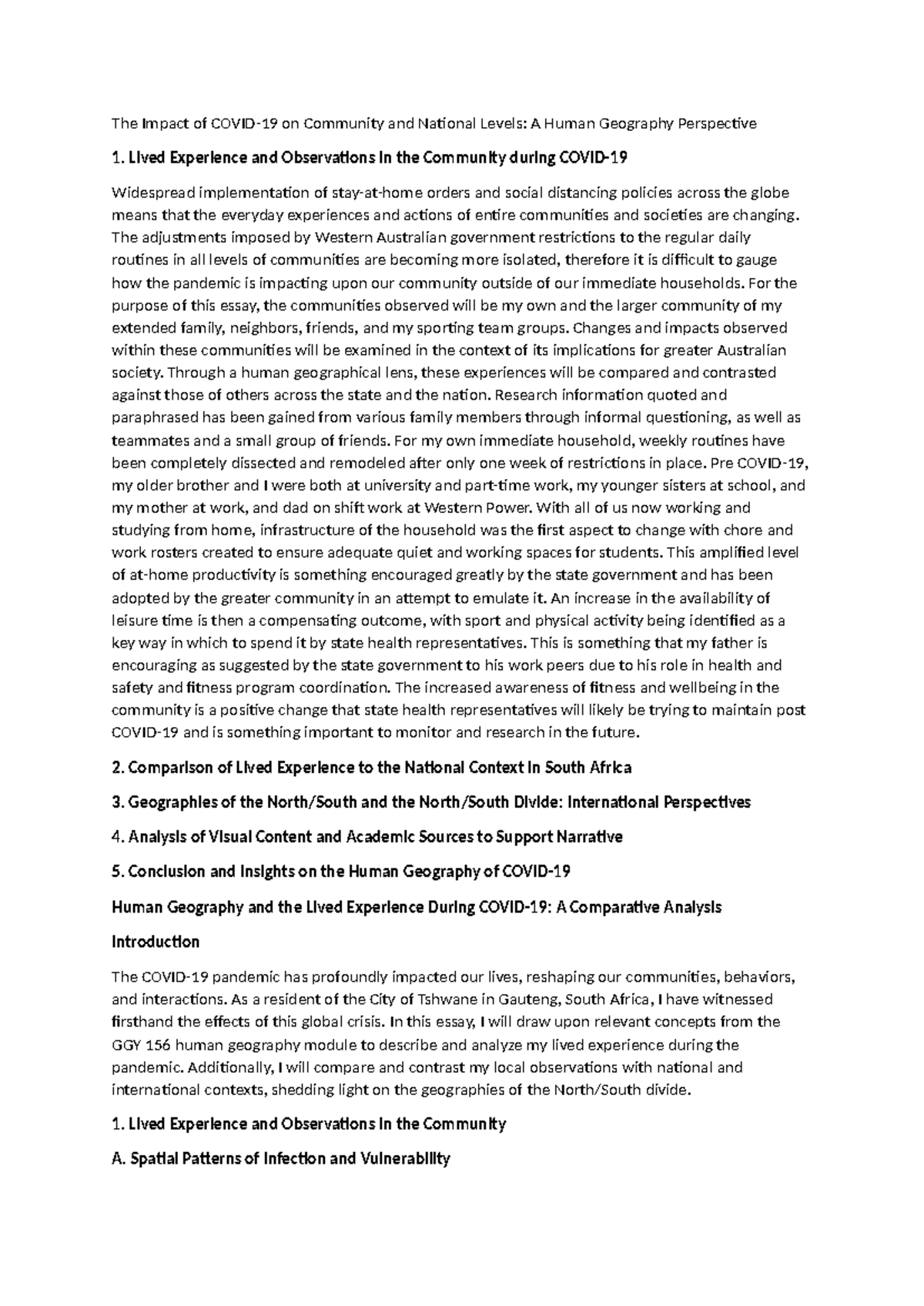 OPV Assignment 4 CASE Study - The Impact of COVID-19 on Community and ...