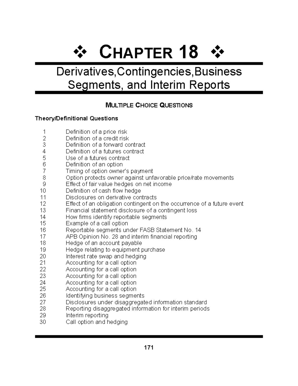 Pdfcoffee tbch 18 free - CHAPTER 18 Derivatives,Contingencies,Business Segments, and Interim ...