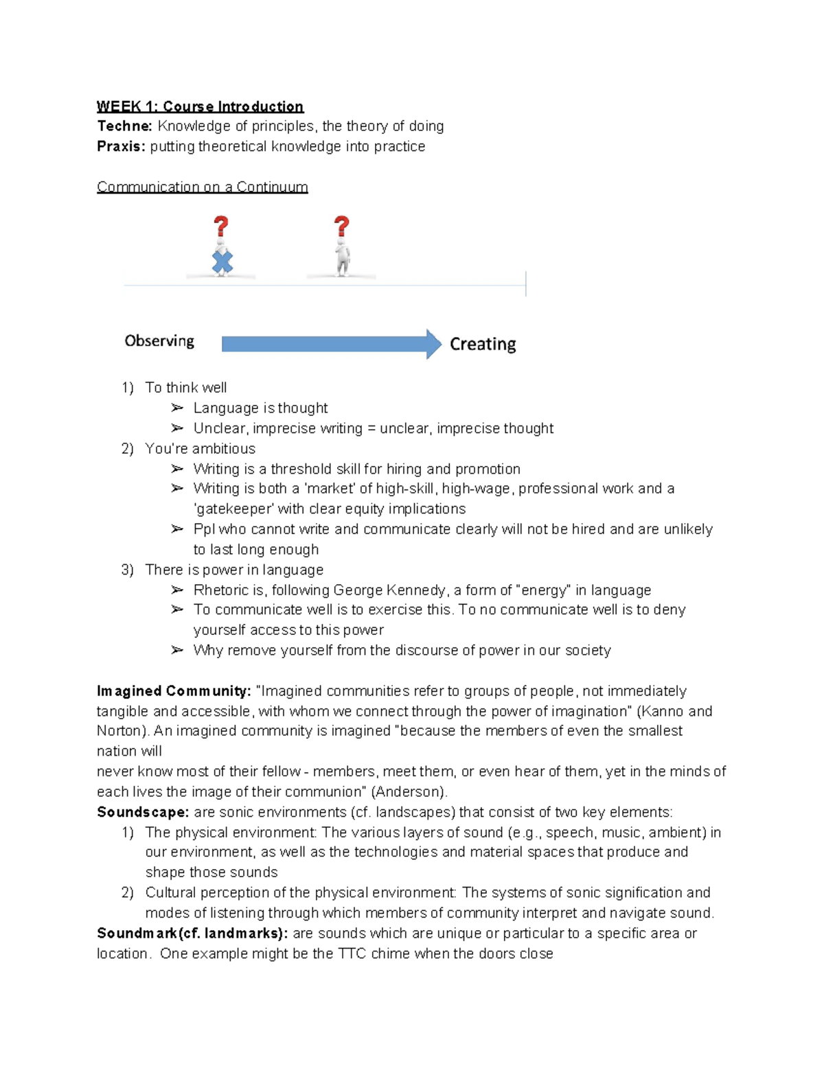 Week 1 - Richard McMaster - WEEK 1: Course Introduction Techne ...