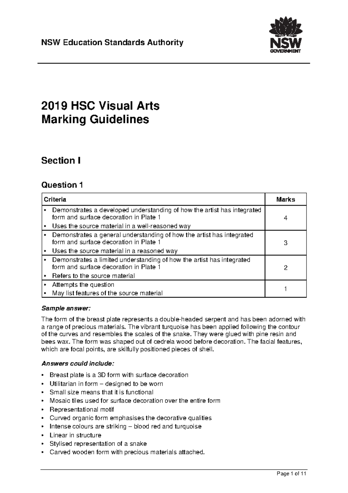 Hsc Visual Arts Marking Guidelines at Harold Gladys blog